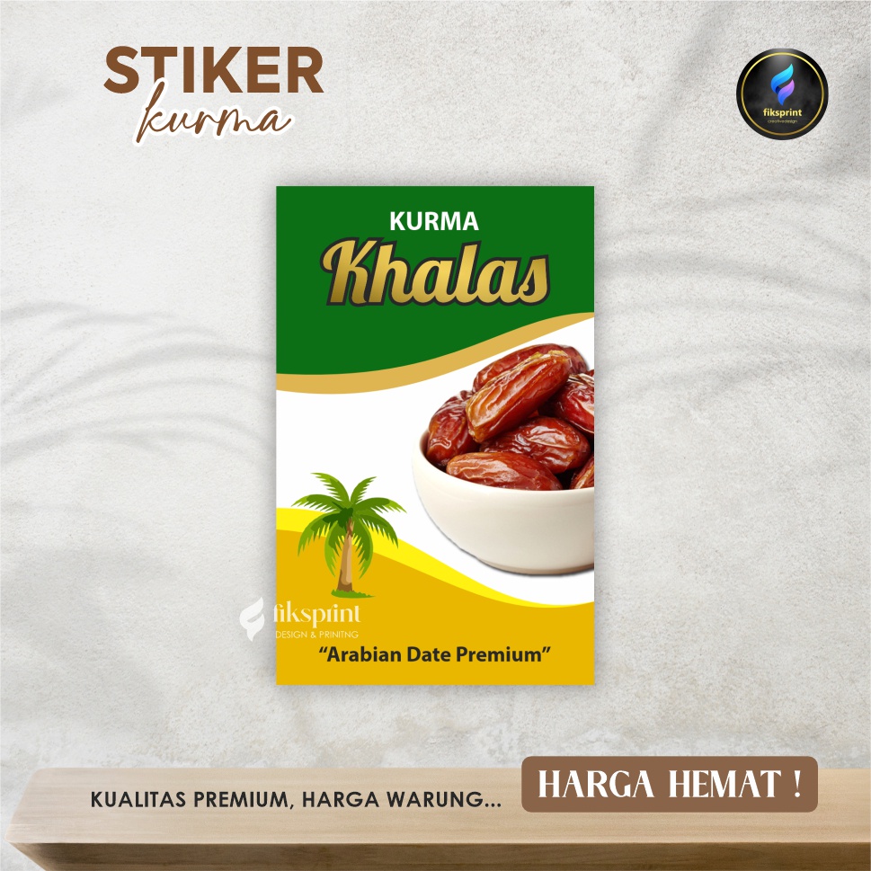 Jual Stiker Kurma Sukari, Kurma Mesir, Kurma Khalas, Kurma Ajwa | ukuran 9.4 x 6 cm | Shopee ...
