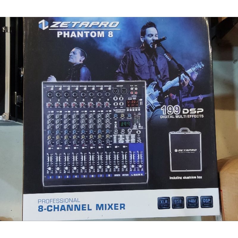Jual Mixer Zetapro Phantom 8 Channel Mixer Profesional | Shopee Indonesia