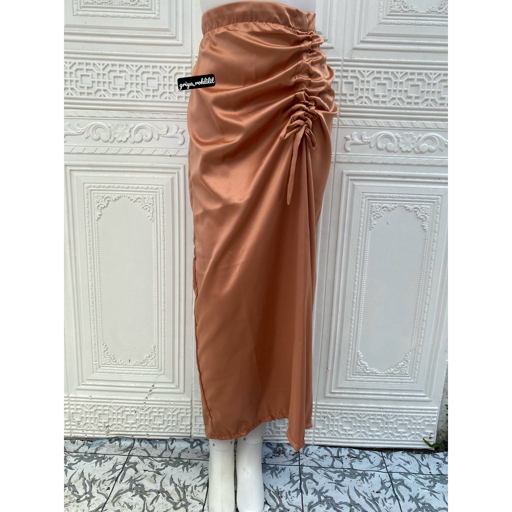 Jual ROK SERUT SATIN ROK SASI SKIRT ROK KOREA TERLARIS | Shopee Indonesia