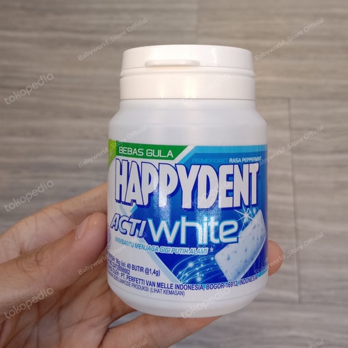 Jual permen karet mint happydent activewhite bebas gula 56gr | Shopee ...