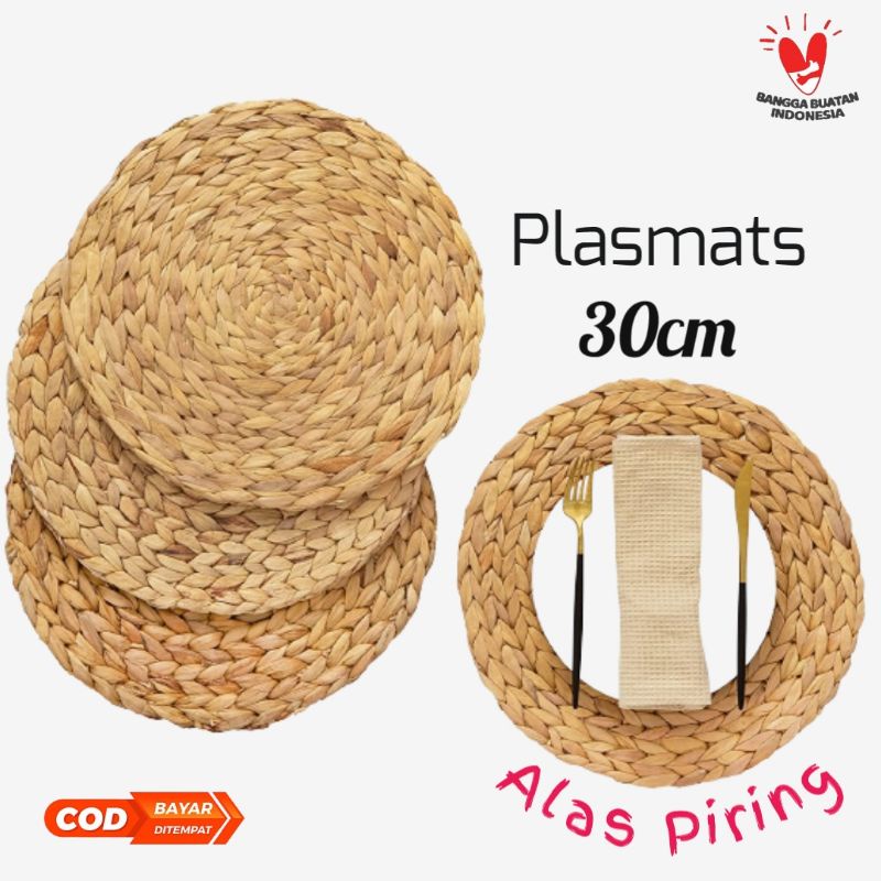 Jual Alas piring Enceng Gondok 30cm / Tatakan Anyaman placemat ...