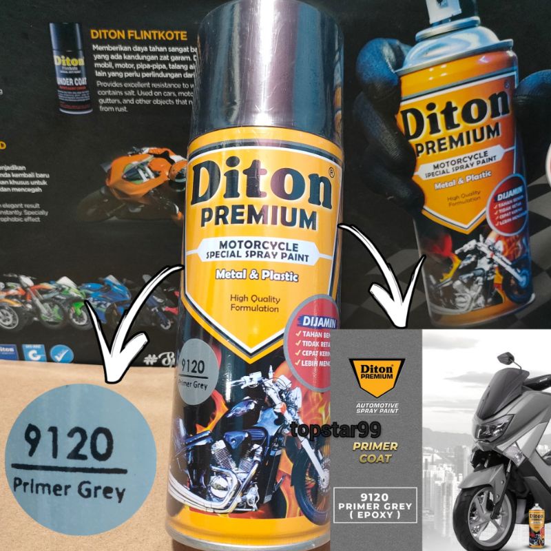 Jual Pilok Pilox Cat DITON Premium Primer Grey 9120 Epoxy Warna Dasar ...