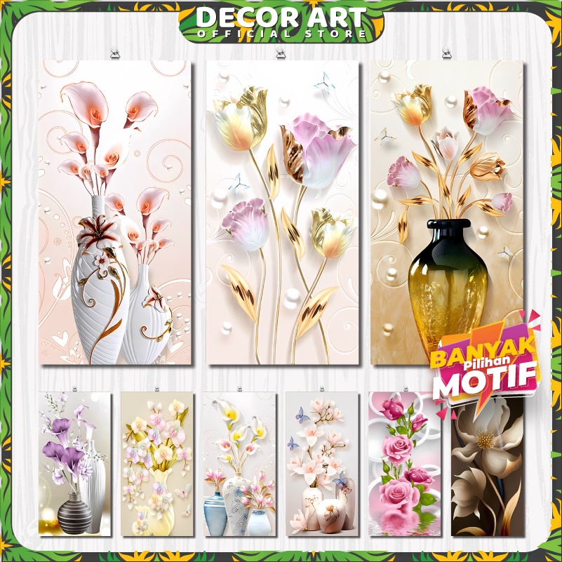 Jual DecorArt 15x30 Cm Dekorasi Hiasan Dinding Tema Bunga Flower 3D ...