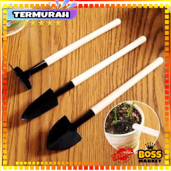 Jual Satu Set Sekop Garpu Cangkul Mini 3in1 Garden tools/ Alat berkebun ...