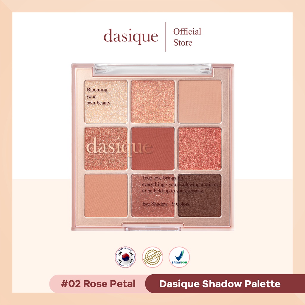Jual Dasique Shadow Palette #02 Rose Petal - Korean Blooming Mood Makeup 7g | Shopee Indonesia