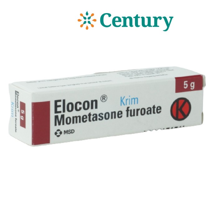 Jual ELOCON 0.1% CREAM 5GR / MOMETASONE FUROATE 0.1% / KULIT EKSIM ...