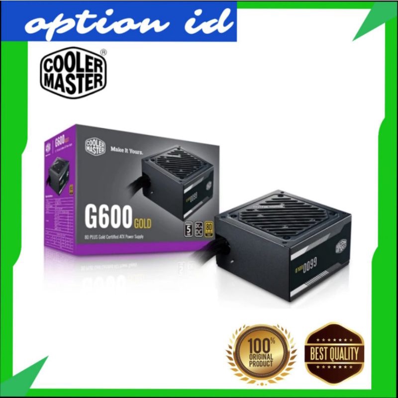 Jual Power Supply COOLER MASTER G600 Gold | PSU 600W 80+ Non Modular ...