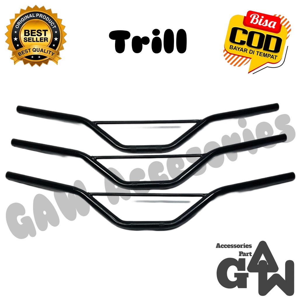 Jual Stang Stir Trill Trial Trail Palang Pipa Hitam Tebal | Shopee ...