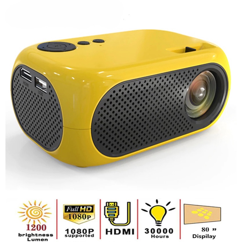 Jual Proyektor Mini LCD Full HD 1080P 1200 Lumen Home Theater Teater ...