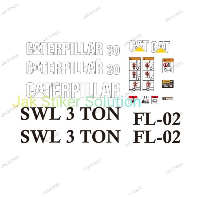 Jual Stiker Forklift Caterpillar FL-02 SWL 3TON | Shopee Indonesia