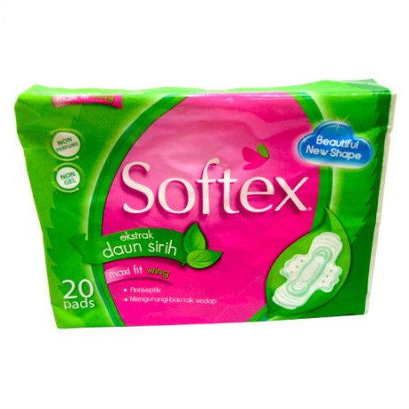 Jual SOFTEX Extra Daun Sirih Maxi Fit Wing Isi 20 Pads | Shopee Indonesia