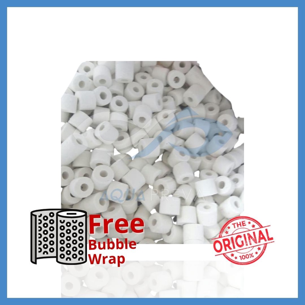 Jual BIORING CERAMIC PUTIH 500gram bioring media filter aquarium ...