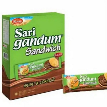 Jual Roma Sari Gandum Sandwich rasa susu&coklat | Shopee Indonesia