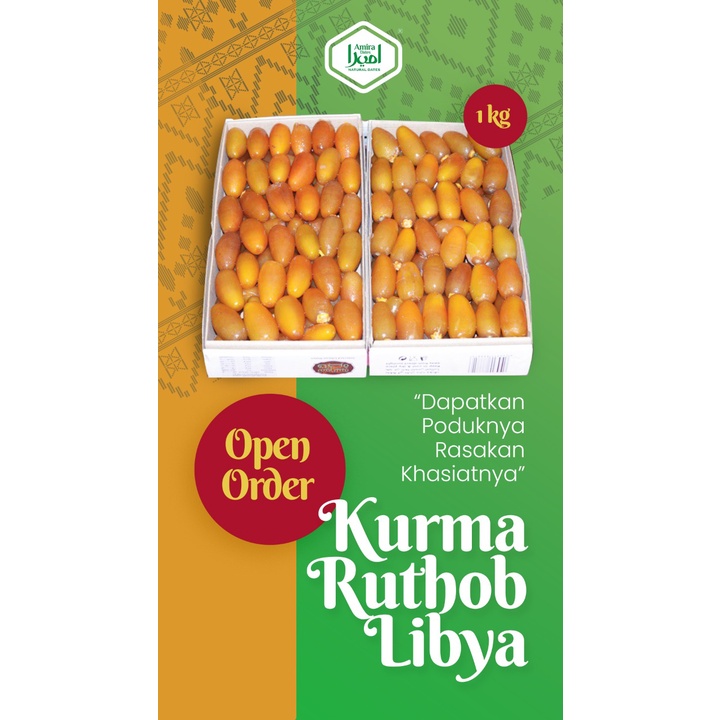 Jual Kurma Ruthob | Libyan Selected Dates | Fresh | Kemasan 1 kg ...