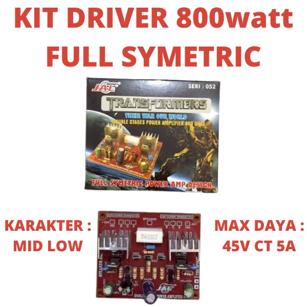 Jual KIT DRIVER POWER 800W FULL SIMETRIC 35V 5 AMPERE AMP A VOLT ...