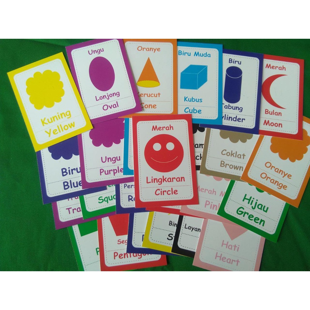 Jual Flashcard/Mainan Edukasi Anak/Warna/Bentuk/Harga Murah | Shopee ...