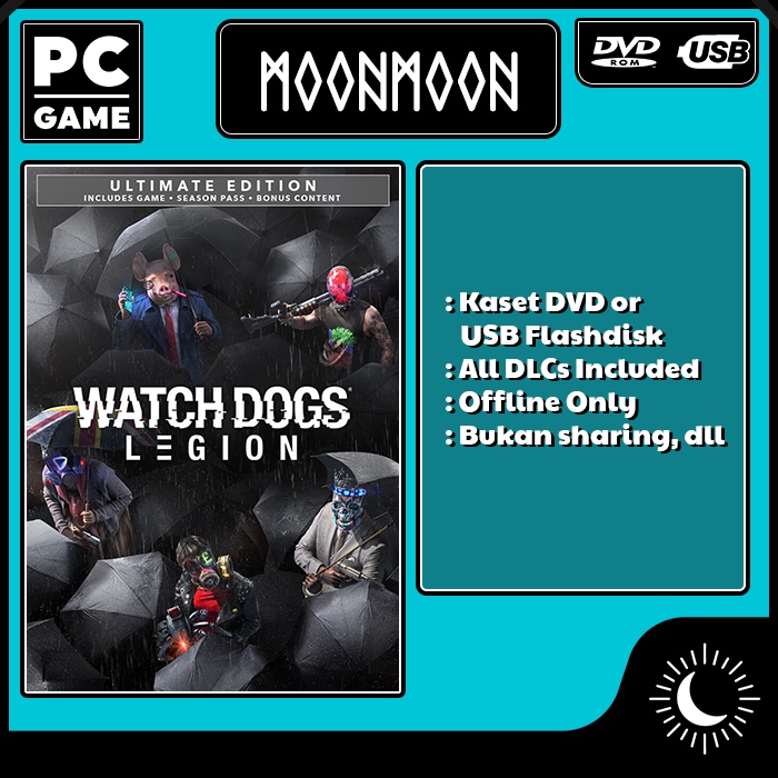 Jual Watch Dogs Legion Ultimate Edition (2020) Full DLCs Game PC Laptop ...