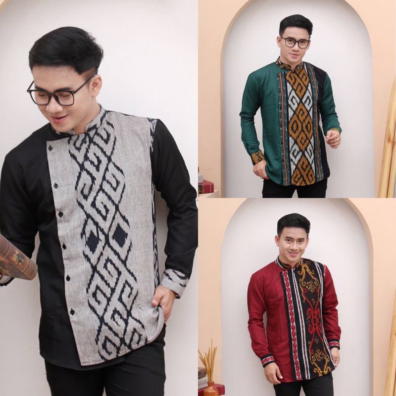 Jual kemeja tenun-kemeja tenun pria-kemeja tenun modern-kemeja kekinian ...