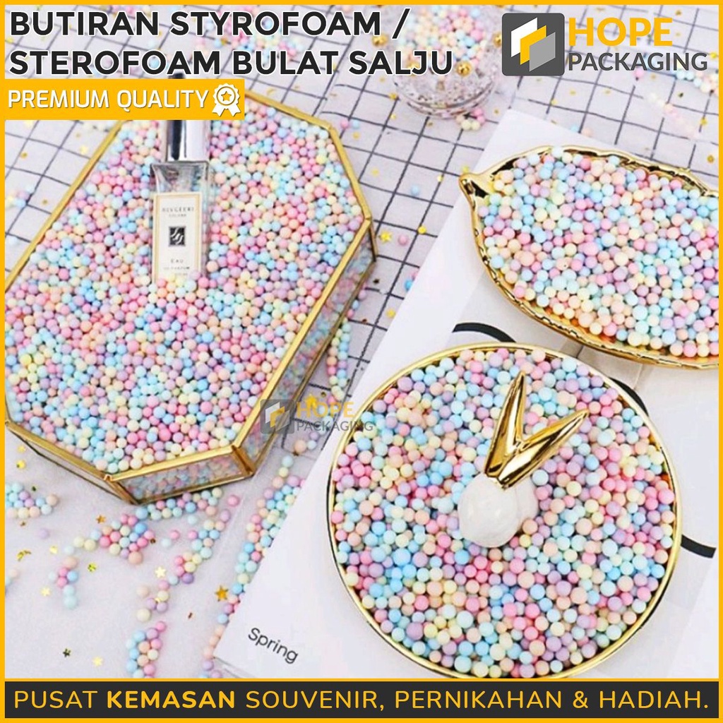 Jual 25gr Butiran Styrofoam Bulat Salju / Slime / Bahan Craft / DIY ...