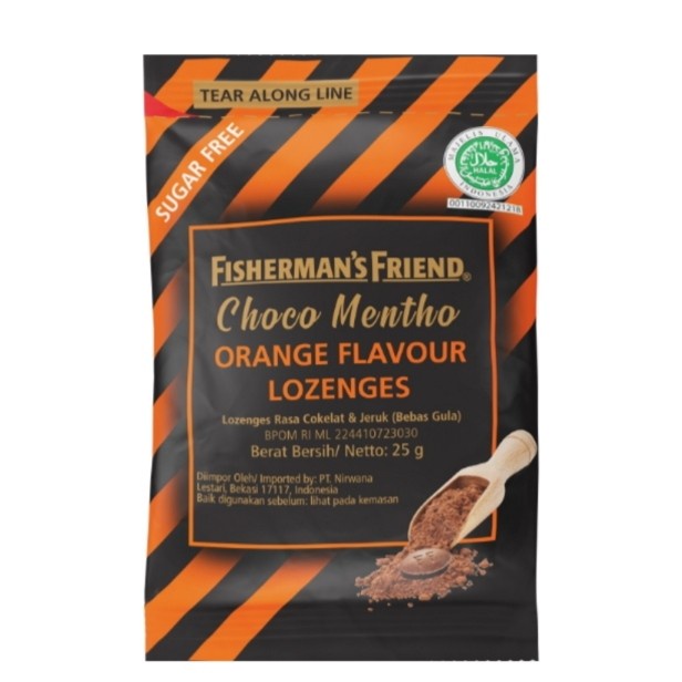 Jual FISHERMAN'S FRIENDS Choco Mentho Permen Sugar Free Orange 25 gr ...