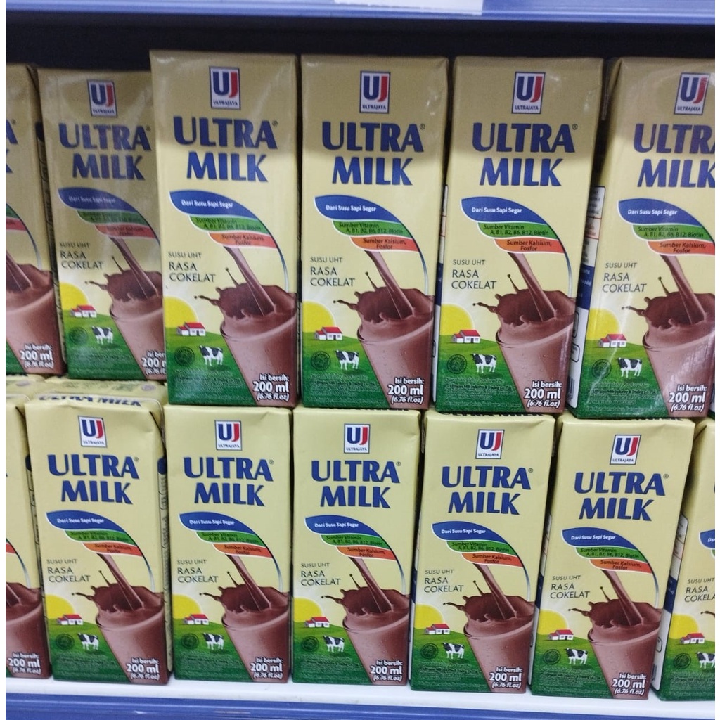 Jual SUSU ULTRA RASA COKELAT 200 ML SATUAN | Shopee Indonesia