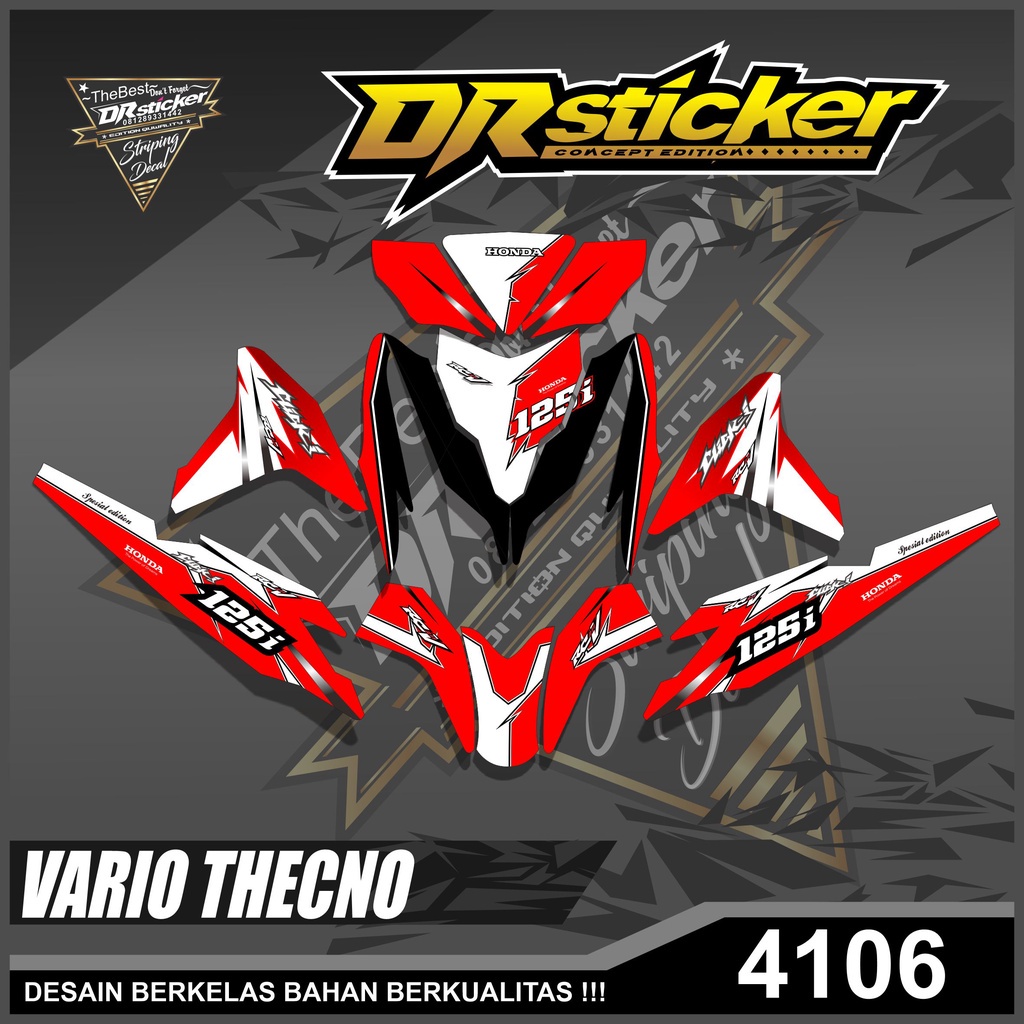 Jual 4106 Stiker Decal Montor Vario Thecno Full Body Desain Resing Full ...