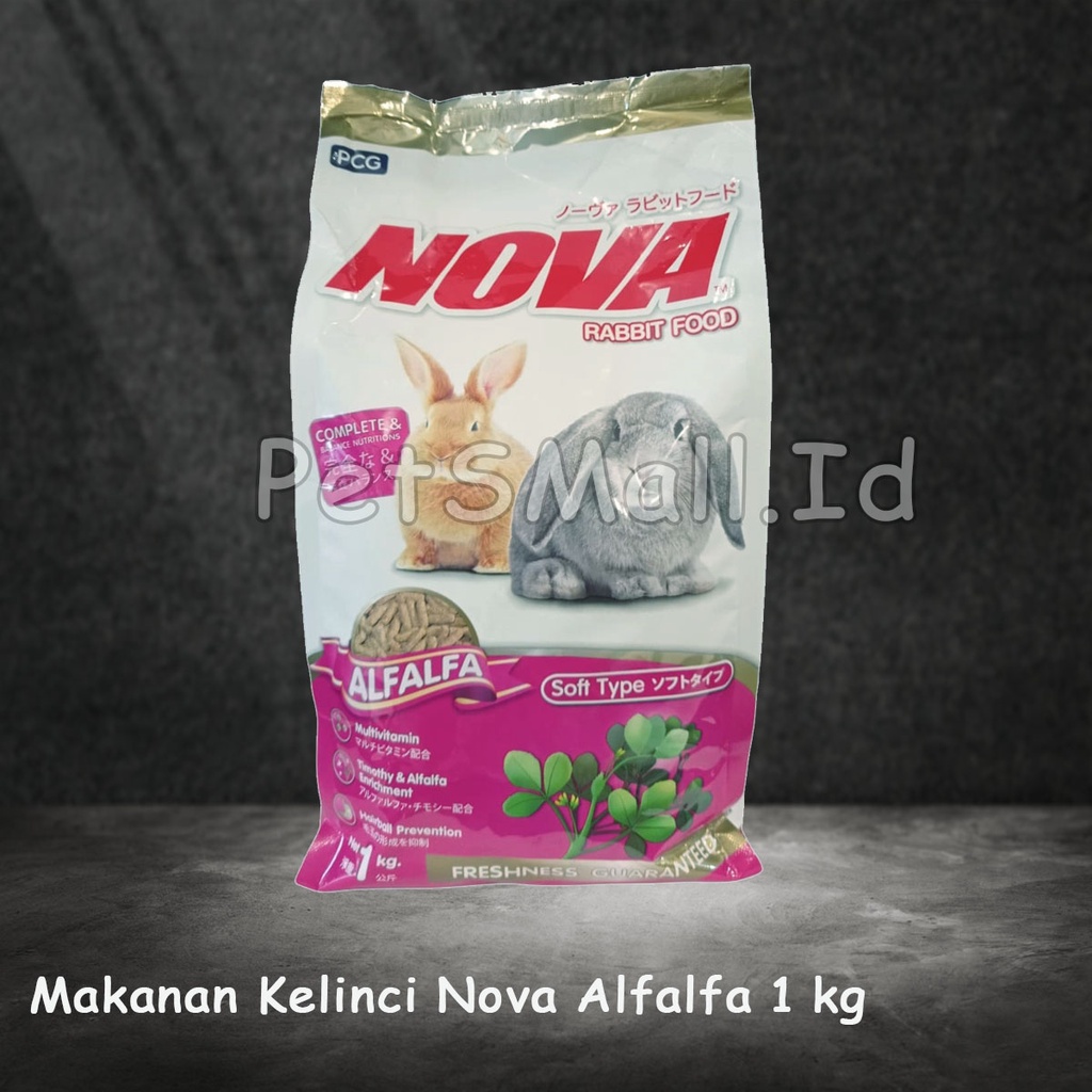Jual Makanan Pelet Kelinci NOVA Alfalfa 1 kg | Nova Rabbit Food 1 kg ...