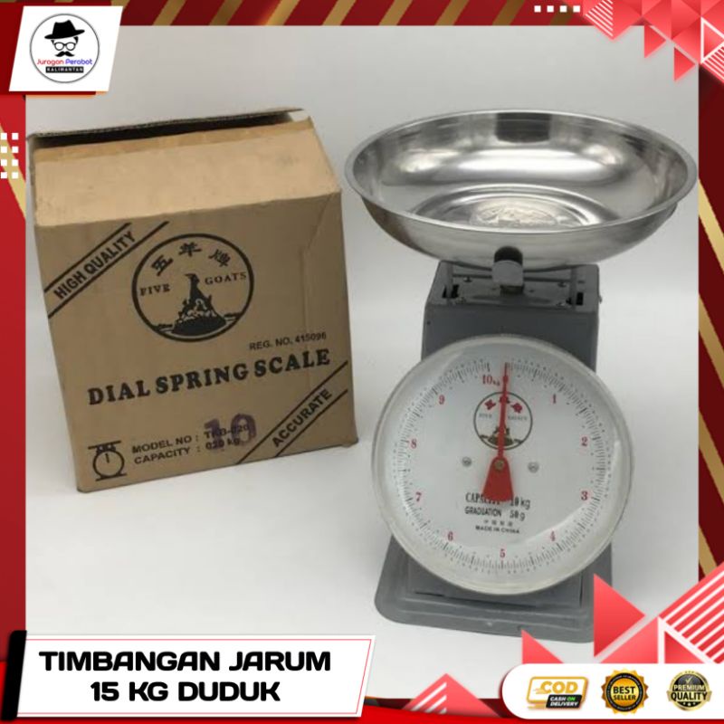 Jual Timbangan Buah Duduk 15 Kg / Timbangan Jarum Manual 15 Kg / Timbangan Laundry duduk ...