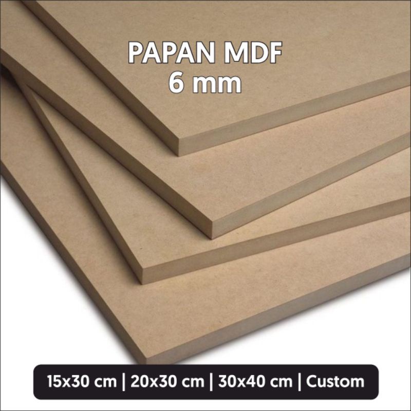 Jual Papan MDF 6mm Murah Berbagai ukuran / Hiasan dinding / Bingkai ...