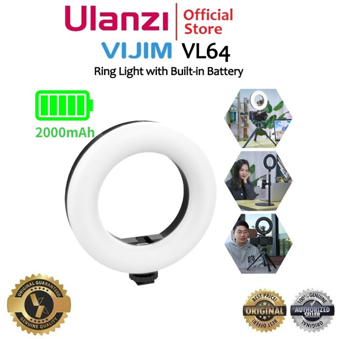 Jual Ring Ulanzi Vijim Vl64 Led Ringlight Ringlite With Built-In ...