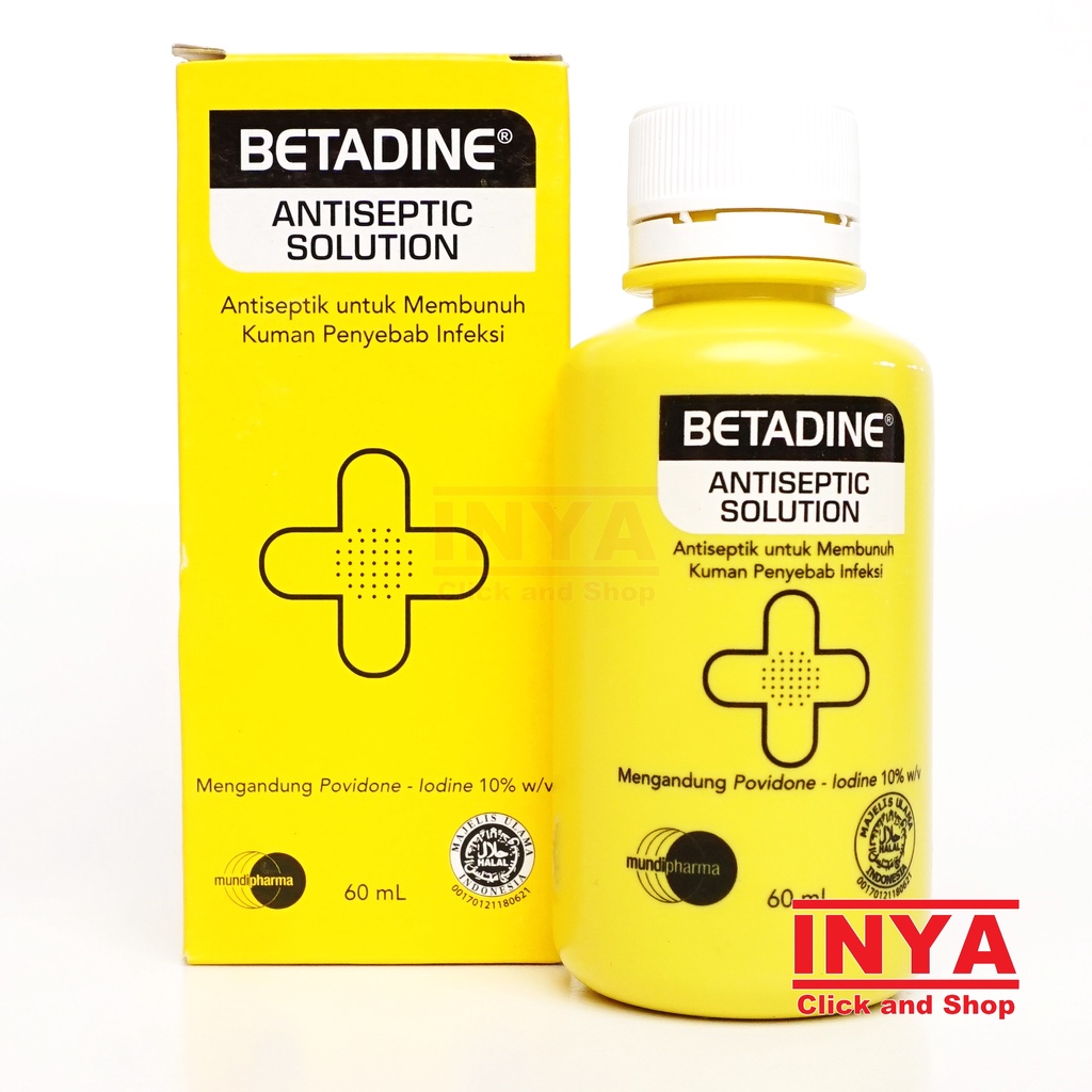 Jual BETADINE ANTISEPTIC SOLUTION 60ml - Obat Luka - Antibakteri - Infeksi - P3K | Shopee Indonesia