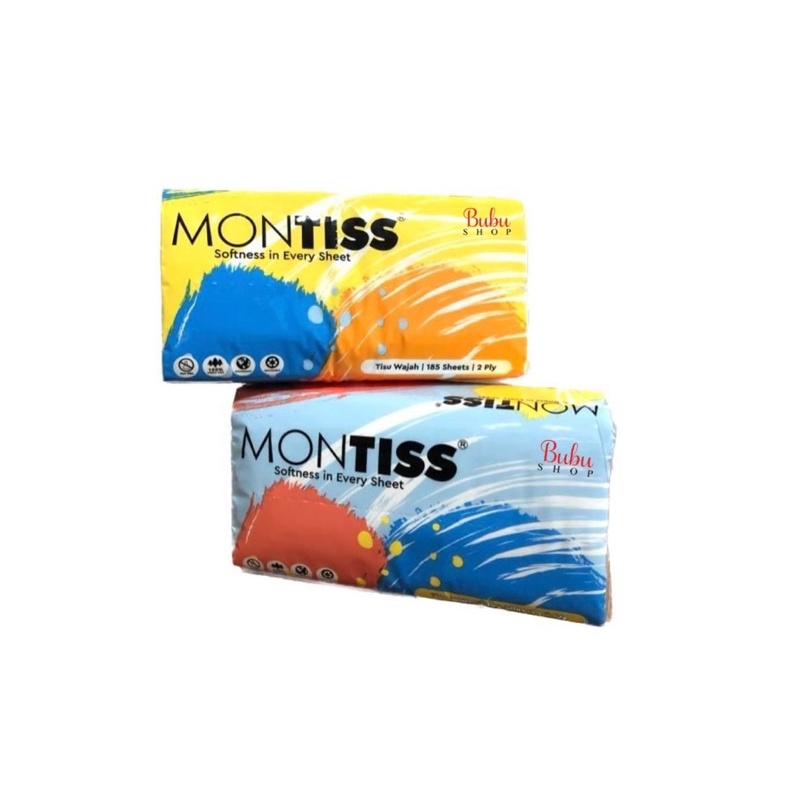 Jual tisu facial montiss 185 sheets 2ply | Shopee Indonesia