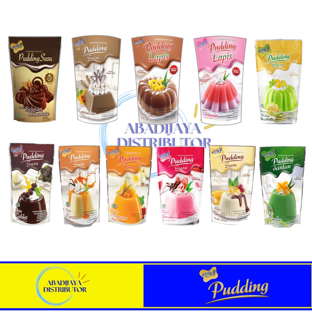 Jual Nutrijell Pudding Susu Kemasan Pouch 145gr Serbuk Puding Instan ...