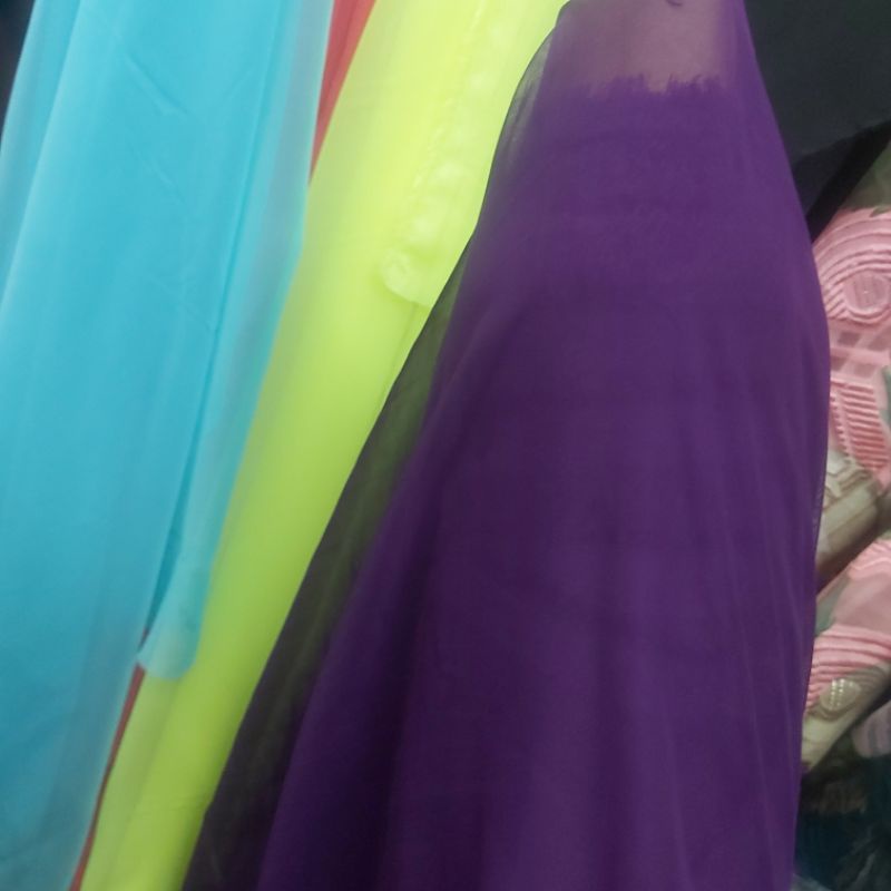 Jual Kain Chiffon Silky / Sifon Silk Polos / Bahan Chiffon Halus Tipis ...