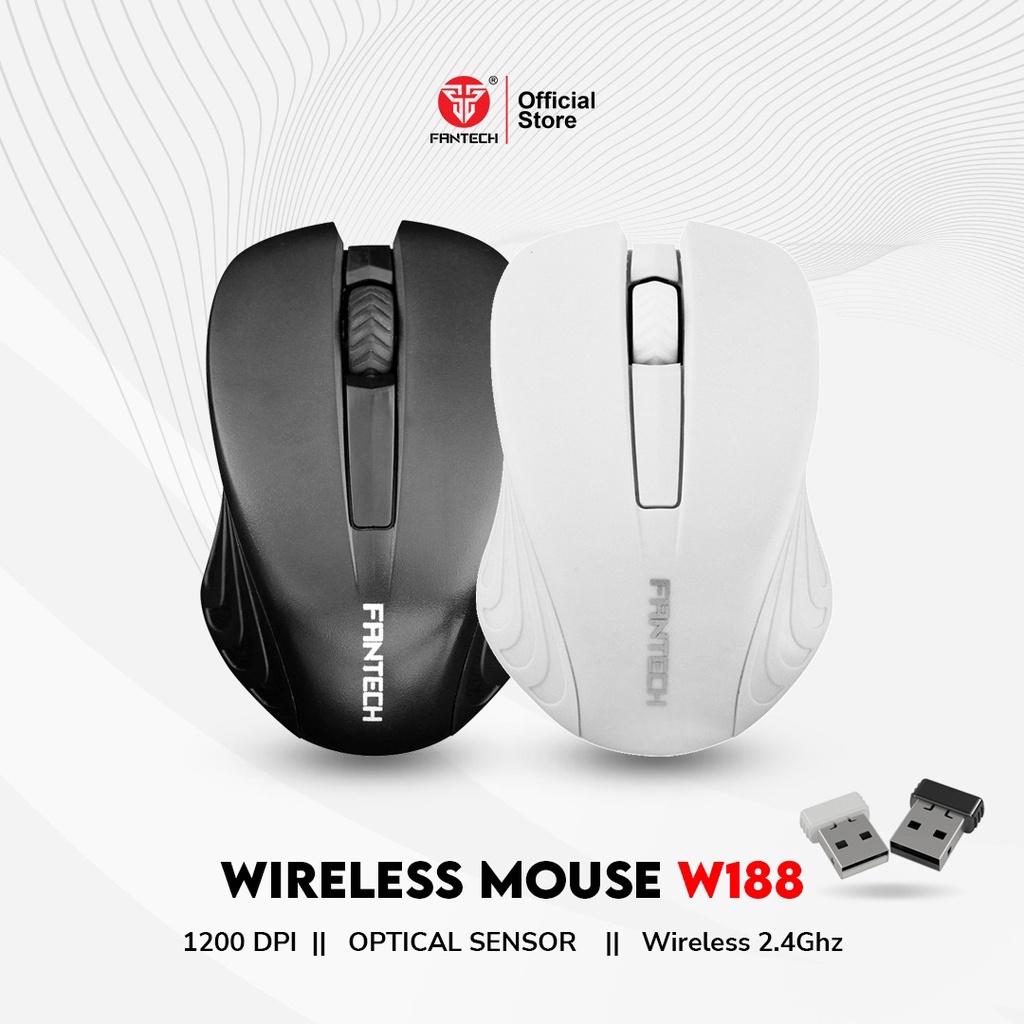 Jual Fantech Mouse Wireless W188 2.4GHz Optical Sensor 1200DPI | Shopee ...