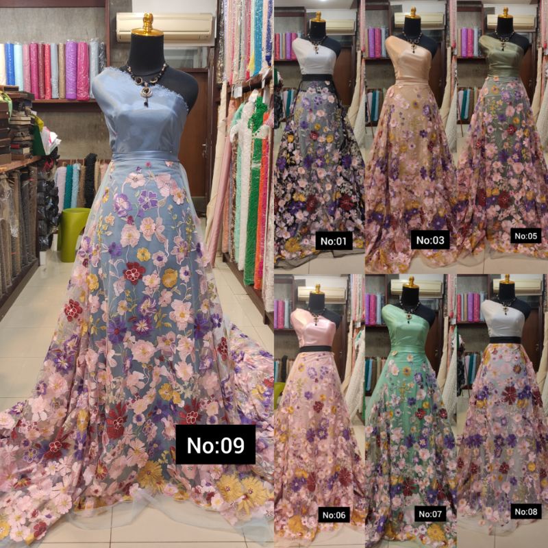 Jual Kain Tile Brokat 3D Bunga Timbul Valentino AT342 Varian | Shopee ...