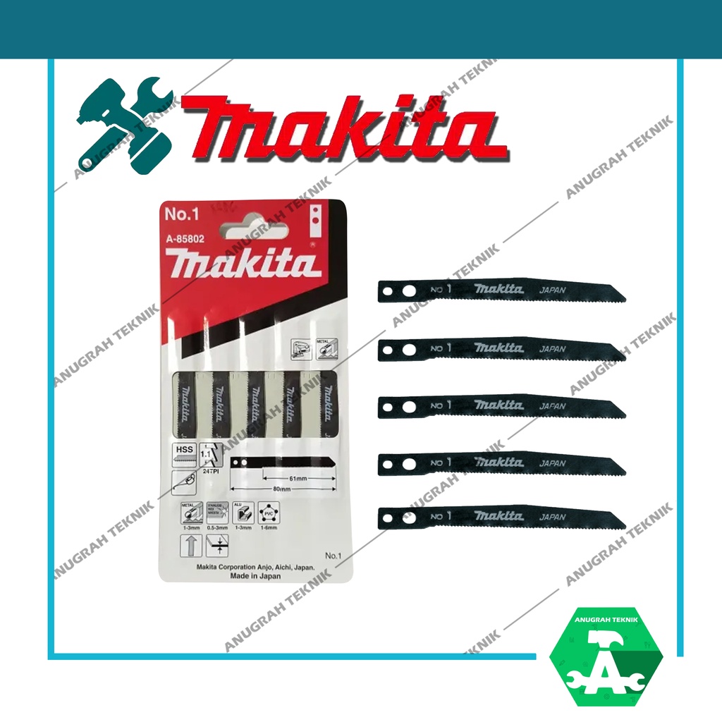 Jual Makita Mata Jigsaw Besi No 1 MAKITA A-85802 Mata Gergaji Jig Saw ...