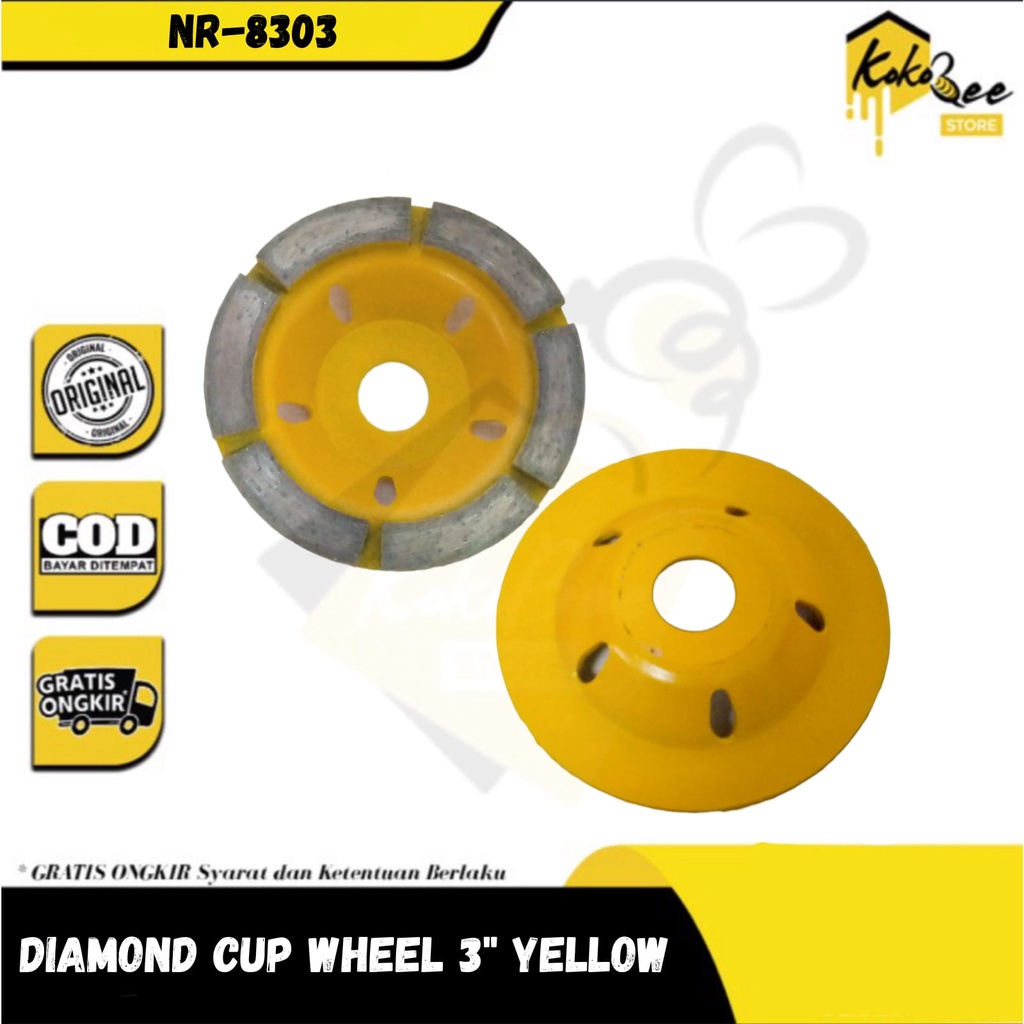 Jual Diamond Cup Wheel Dry 3 inch -Mata Gerinda Tangan Keramik Beton ...