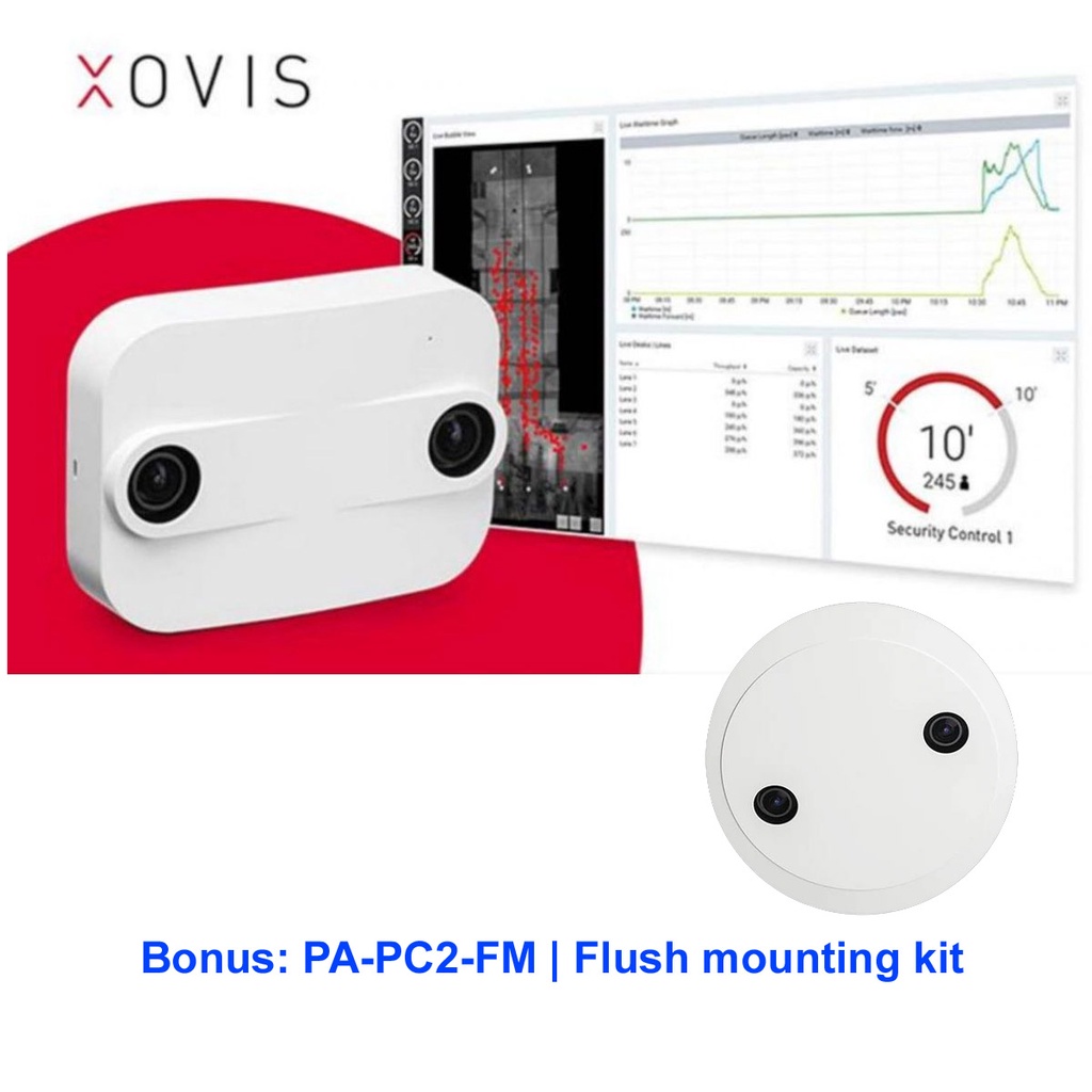 Jual Xovis People Counter PC2S with AI Counting Penghitung Orang ...