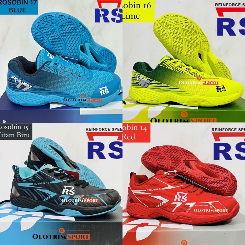 Jual Sepatu Badminton RS Rosobin 11 12 14 15 16 17 18 Original | Shopee ...
