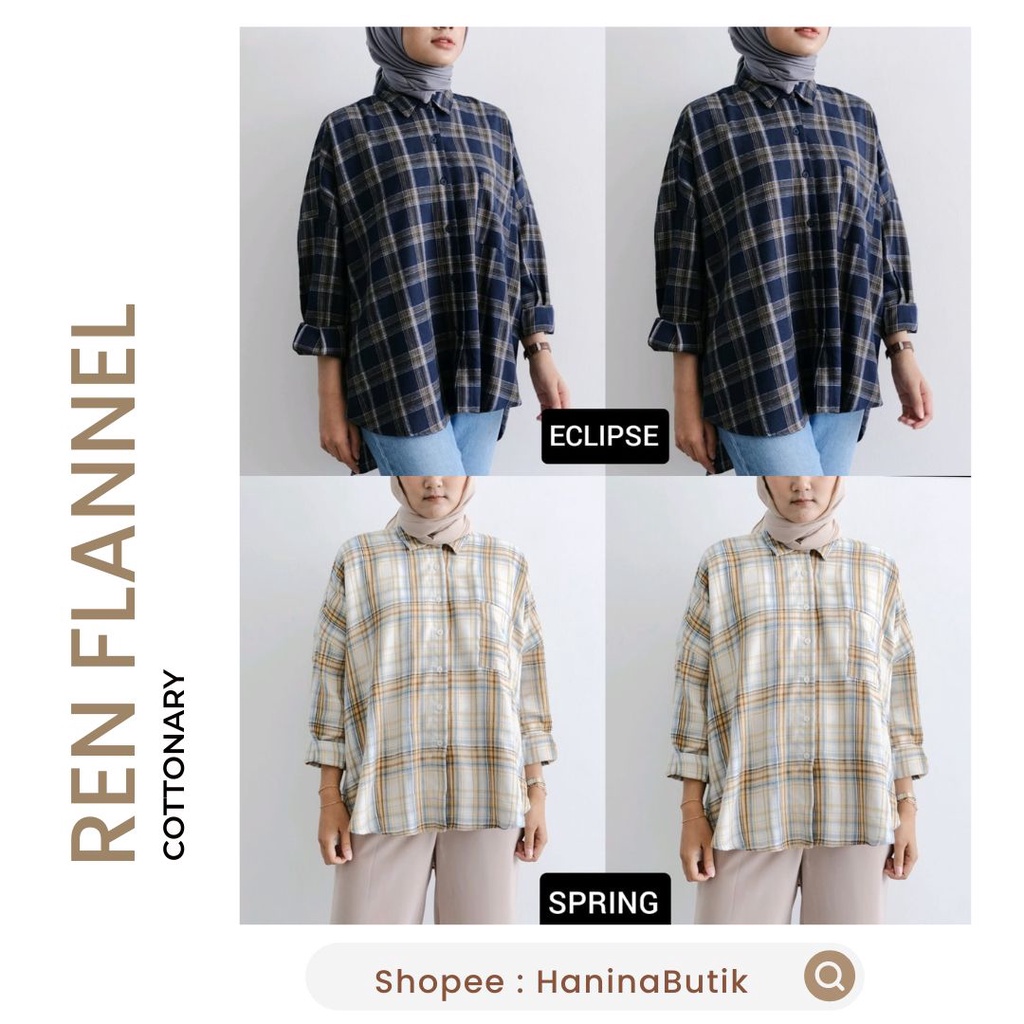 Jual (𝗦𝗜𝗔𝗣 𝗞𝗜𝗥𝗜𝗠) REN FLANNEL FLANEL SHIRT by COTTONARY (ECLIPSE SPRING ...