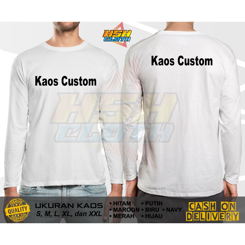 Jual Baju Kaos Distro CUSTOM Segala Design Lengan Panjang Bisa Custom ...