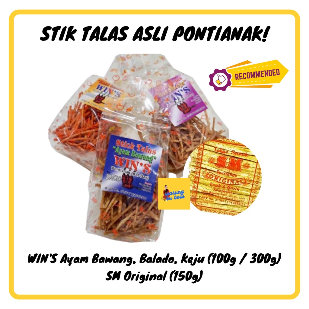 Jual Stik Talas Khas Pontianak Stik Talas SM Stik Talas Wins Win's ...