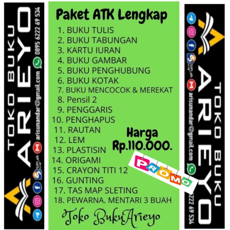 Jual ORI|PAKET ATK LENGKAP - ALAT TULIS SEKOLAH|TK-PAUD-RA-KB-TPA ...