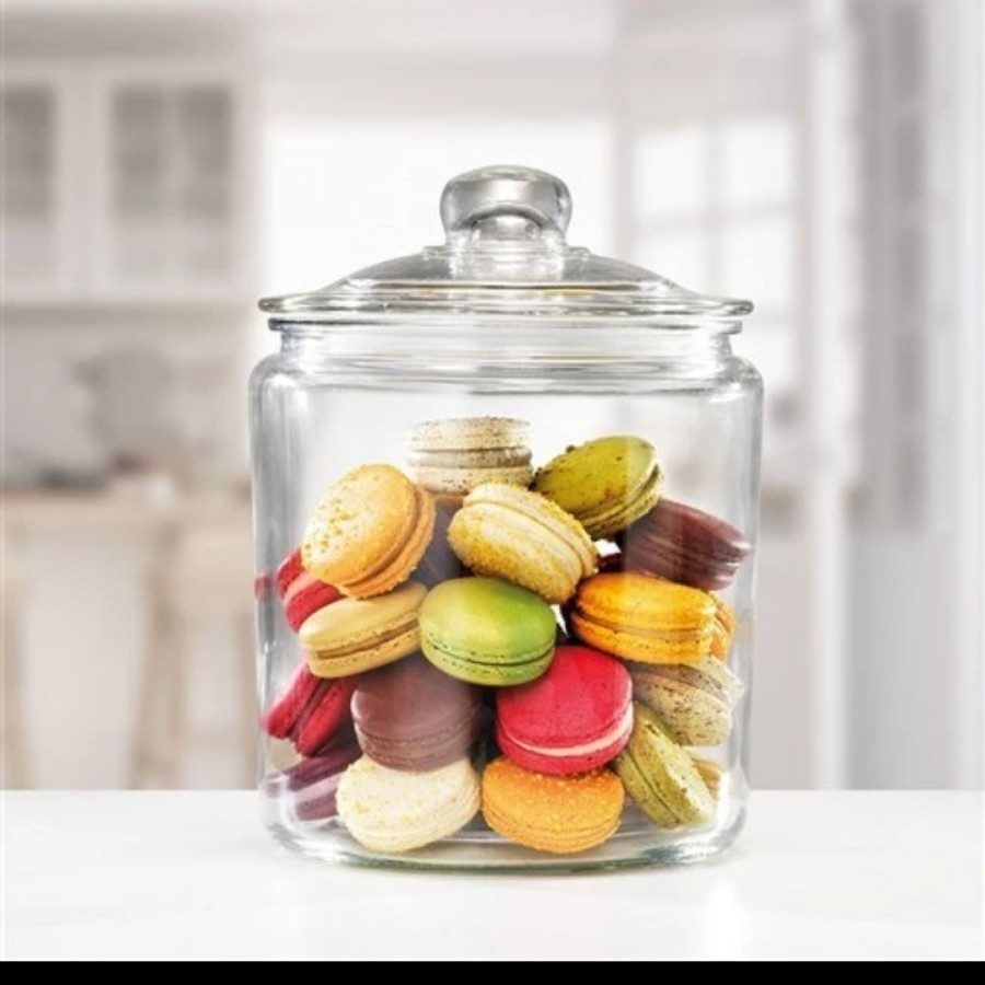 Jual 1L Toples Kecil Kaca Beling Bening Tutup Press Kedap Awet Tebal ...