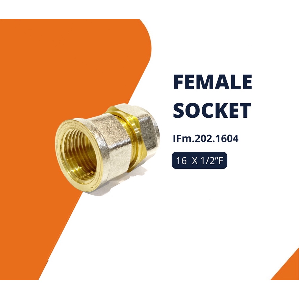 Jual Fitting Sambungan Pipa FRAP SDD Pex Female Socket 1/2" 1/2 Inch ...