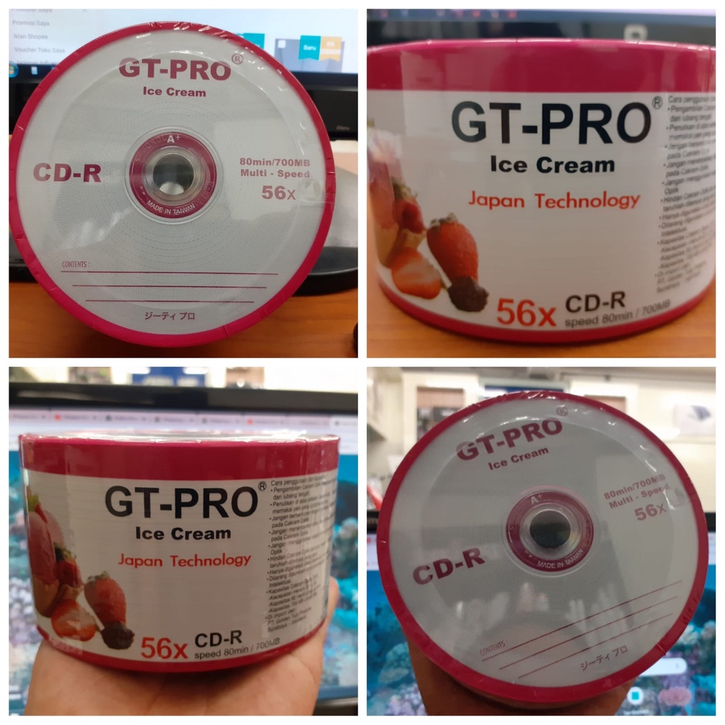Jual CD-R GT PRO - ICE CREAM (50pcs/pack) | Shopee Indonesia