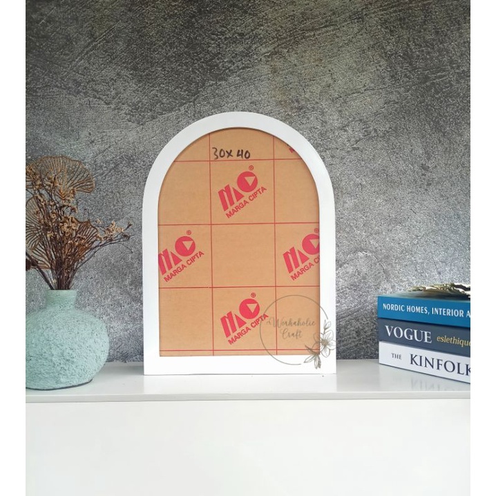 Jual READY STOK Frame PUTIH Pigura Akrilik Dome Putih Premium Jati ...