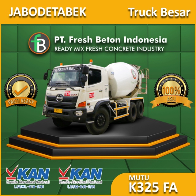 Jual Readymix Fresh Beton Indonesia - MUTU K-325 FA ( Jabodetabek ) | Shopee Indonesia