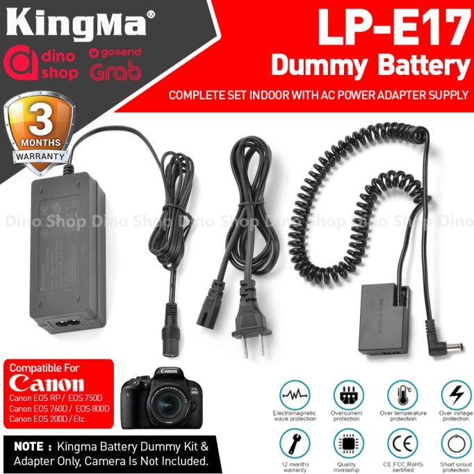 Jual KINGMA DUMMY BATTERY KIT LP-E17 INDOOR WITH AC POWER SUPPLY ...